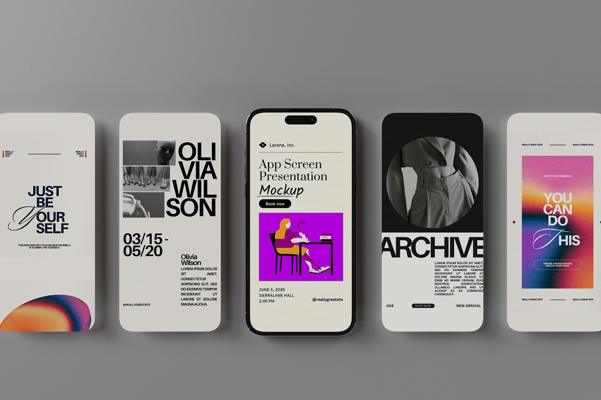 Phone Screen Presentation Mockup, an iPhone Mockup by Tokobeta