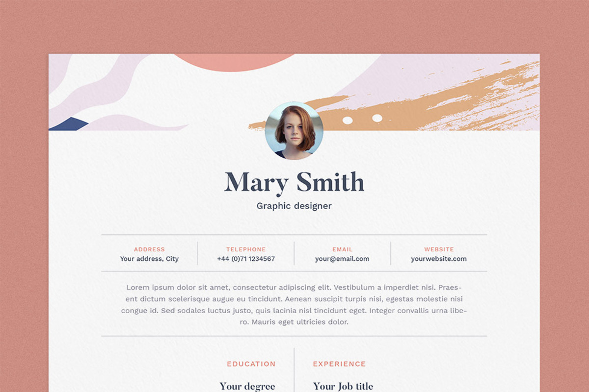 Mary | CV / resume template, a Resume Template by CV house