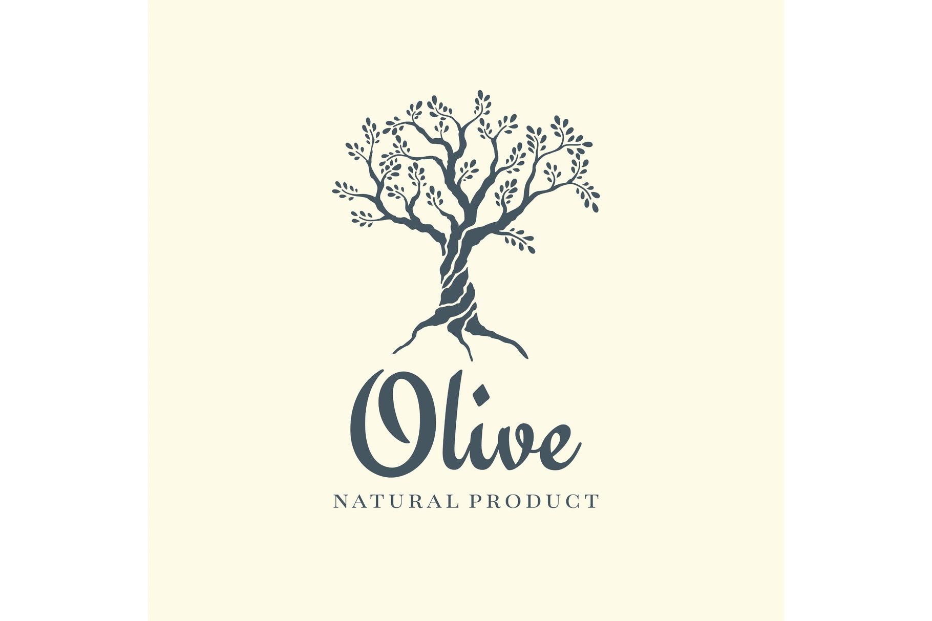 Olive tree vector logo design, a Food Illustration by Things for designers
