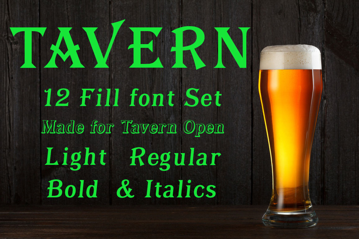 Tavern Fill Font Set, a Font by FontMesa