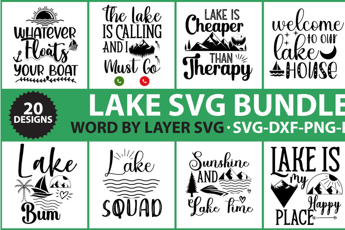 Lake SVG Bundle, Lake Cut file, an Object Graphic by Creative Art