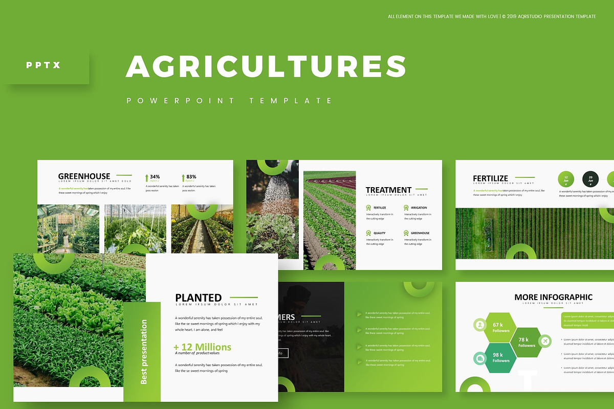 Agriculture - Powerpoint Template, a Presentation Template by AQR Studio