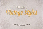 Vintage Photoshop Styles Volume 1, a Layer Style Add-On by Design Panoply