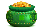 St patricks day pot full of gold, an Object Graphic by orensila