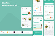 Diet Food Mobile App UI Kit, an UI Kit Template by Betush