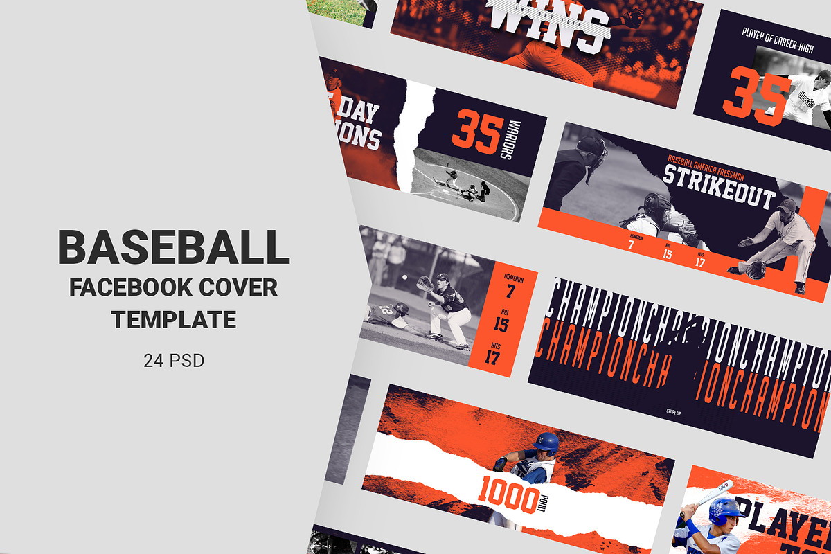Baseball Facebook Cover Templates, a Social Media Template by Azruca