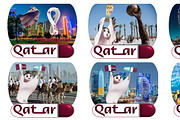 Qatar - magnets with 2022 World Cup, a Graphic by HelenCh1
