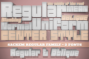 Sackem Regular Family, a Sans Serif Font by Pink Broccoli