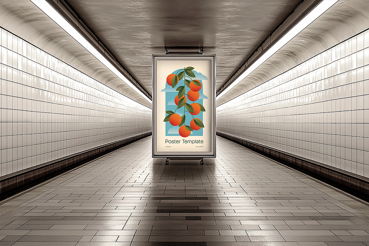 Underground Poster Mockup, an Advertising Mockup by The Rose Project