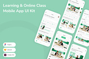 Learning & Online Class App UI Kit, an UI Kit Template by Betush