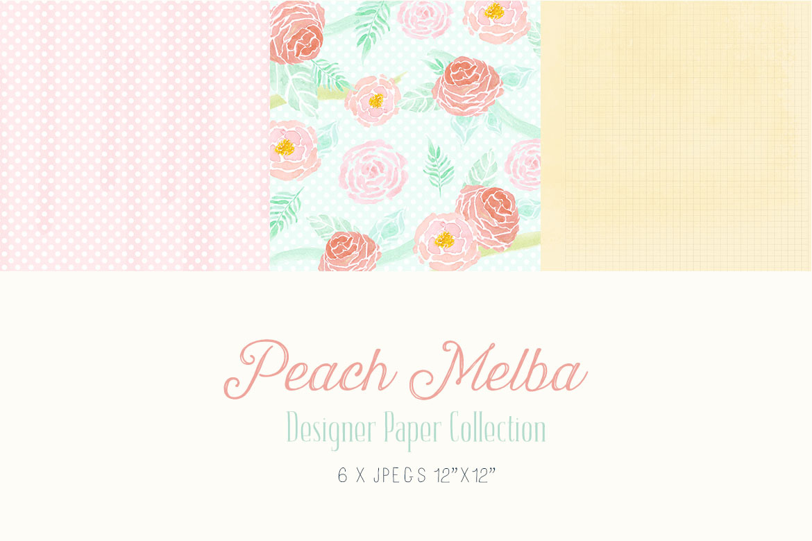 Digital Designer Paper - Peach Melba, a Pattern Graphic by Create The Cut