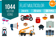 1000+ Flat Multicolor Icons (V1), an Outline Icon by IconBunny