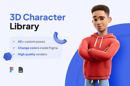 Student Character 3D Illustration | 3D Characters & People ~ Creative ...