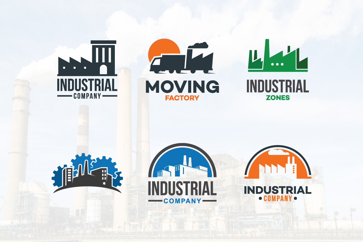 6 Factory Industrial Company Logo, a Branding & Logo Template by ...