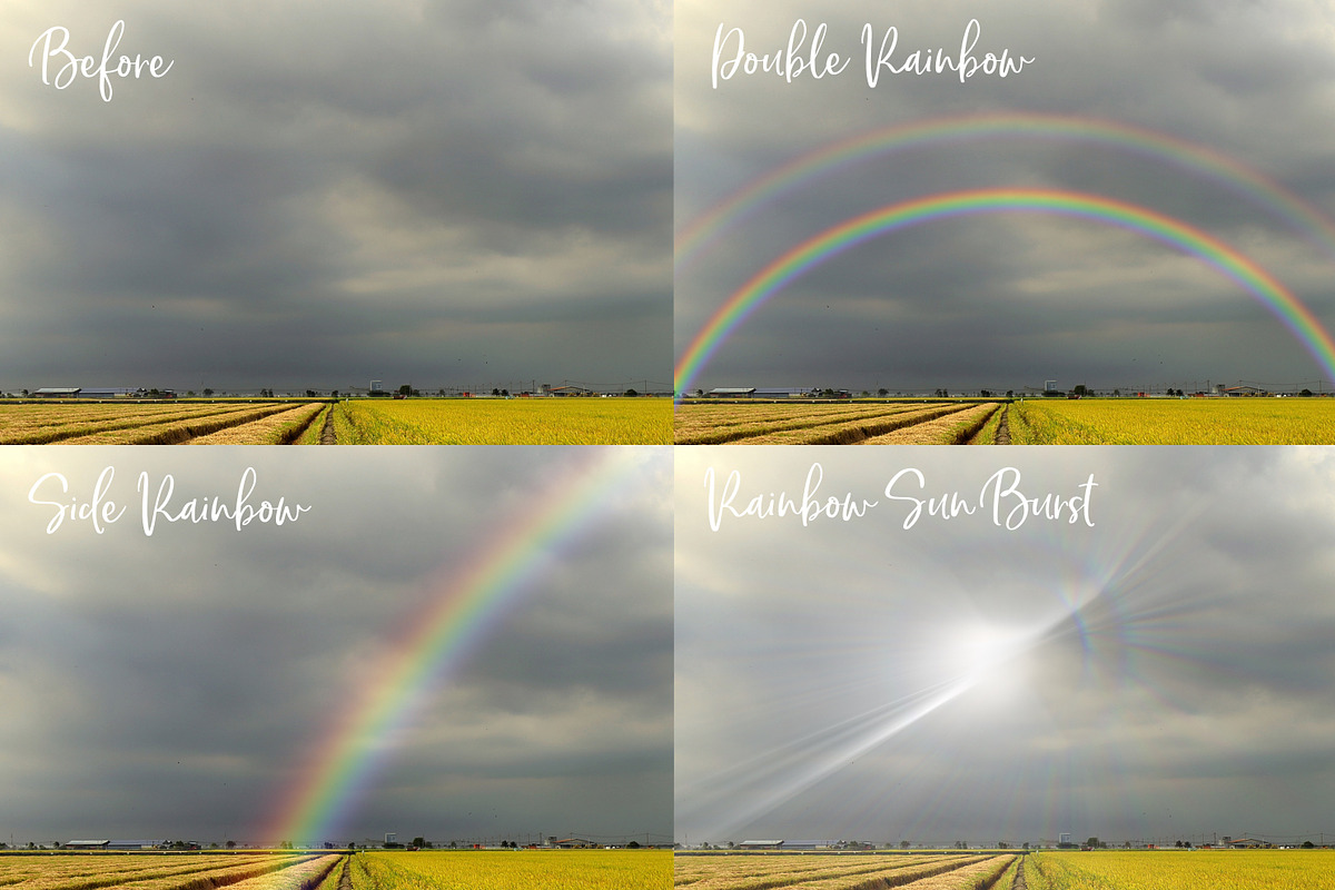Realistic rainbow overlays, an Object Graphic by Paper Farms