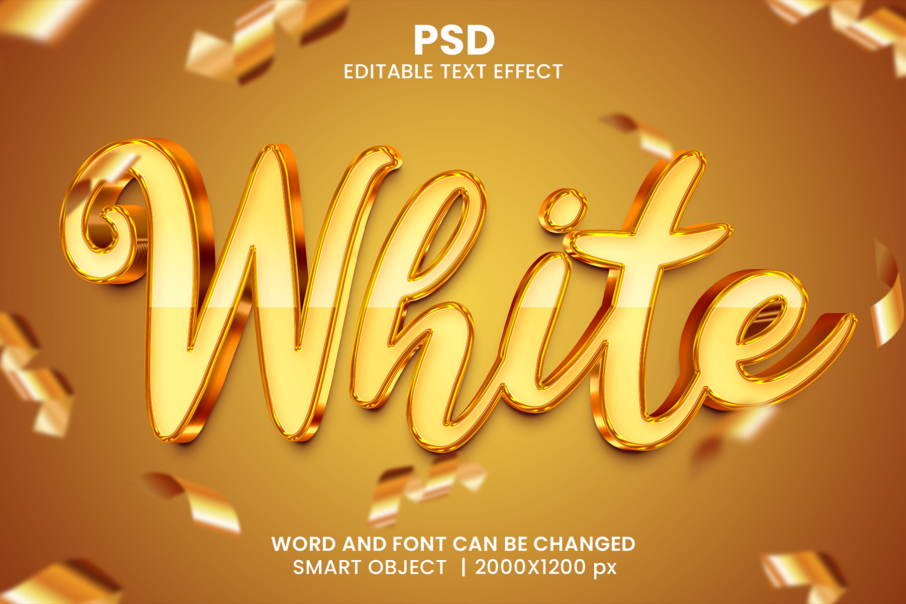 White 3D Text Effect for photoshop, a Layer Style Add-On by bdrobin ...