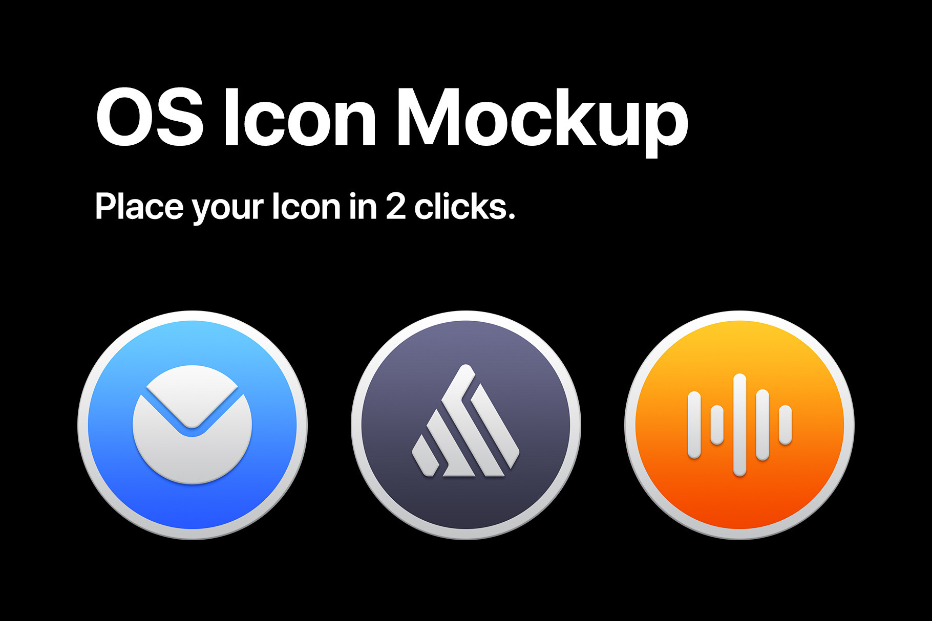 OS Icon Template Mockup - PSD