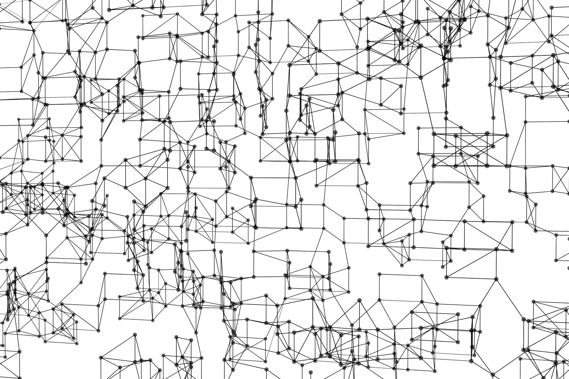 Rectangle shape with network connection lines for technology concept ...