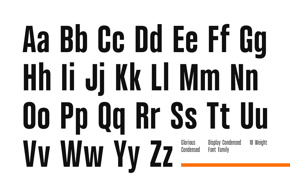 Glorious – Condensed Font Family