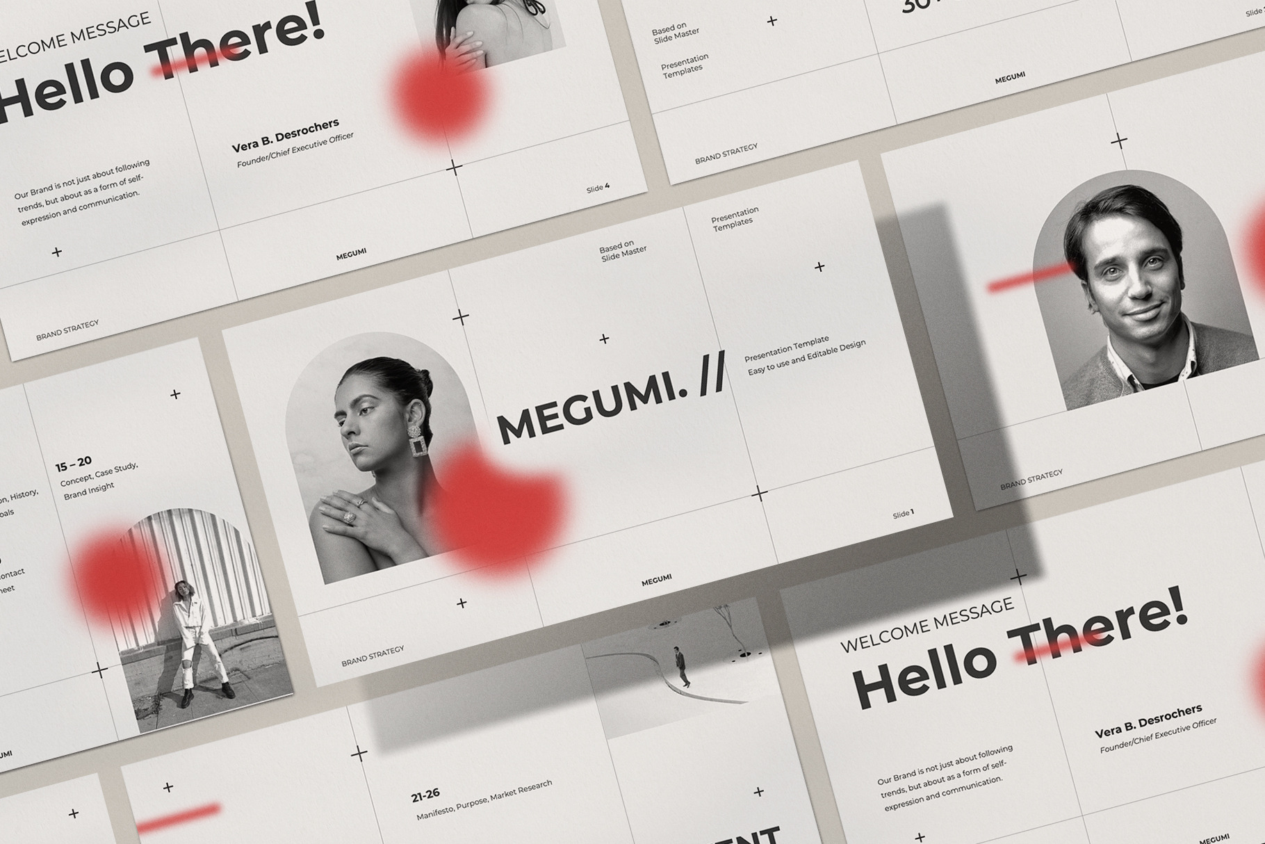 Megumi Brand Strategy - Powerpoint, a Presentation Template by Surotype