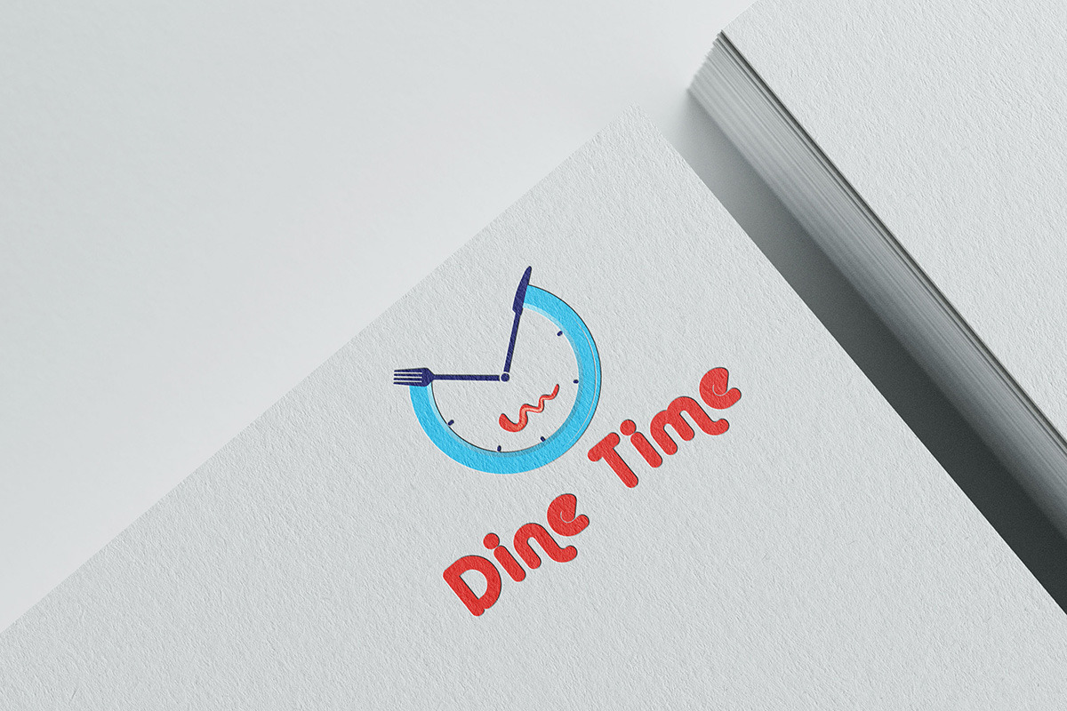 Dine Time Restaurant Food Logo