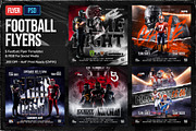 5 Football Flyer Templates | Flyer Templates ~ Creative Market