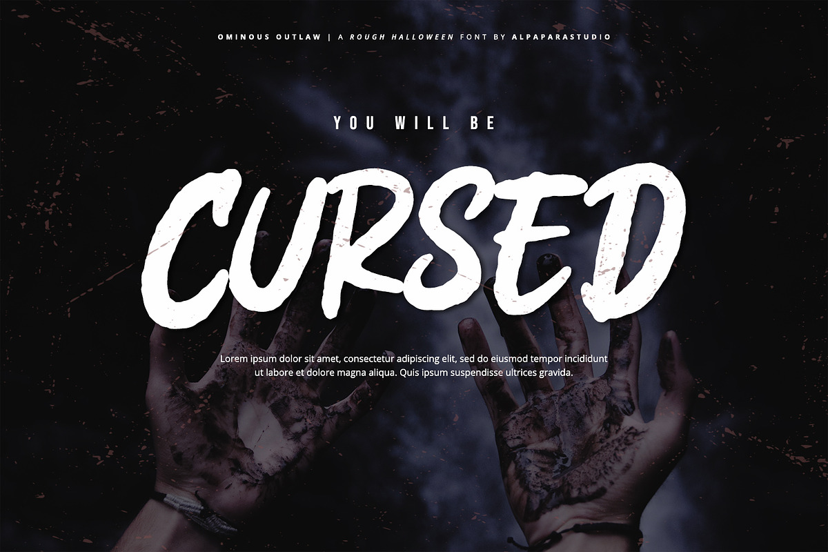 Ominous Outlaw - Rough Display Font