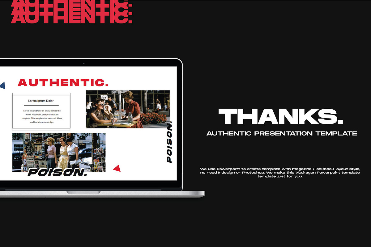 AUTHENTIC Powerpoint Template, a Presentation Template by Rocket Template