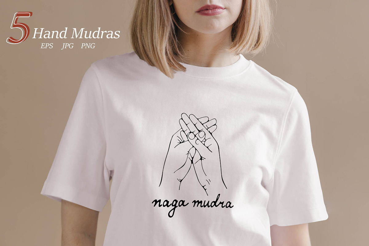 Small hand Mudras set, a Healthcare Illustration by Olillia