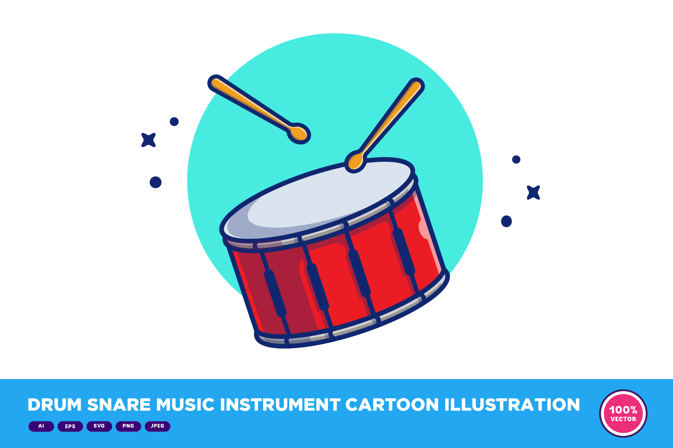 Drum Snare Music Instrument Cartoon, an Education Illustration by ...