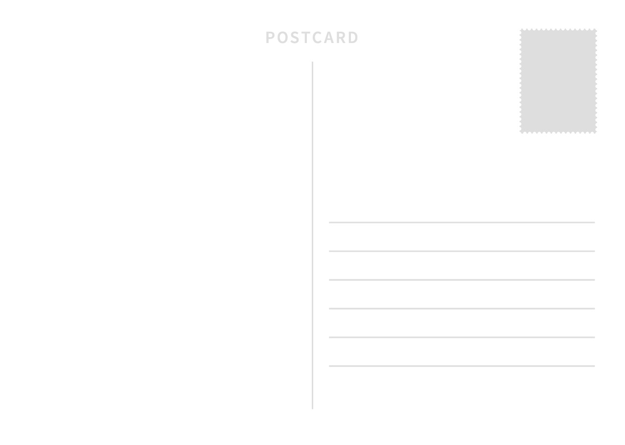 White simple postcard template, a Decorative Illustration by BestPics