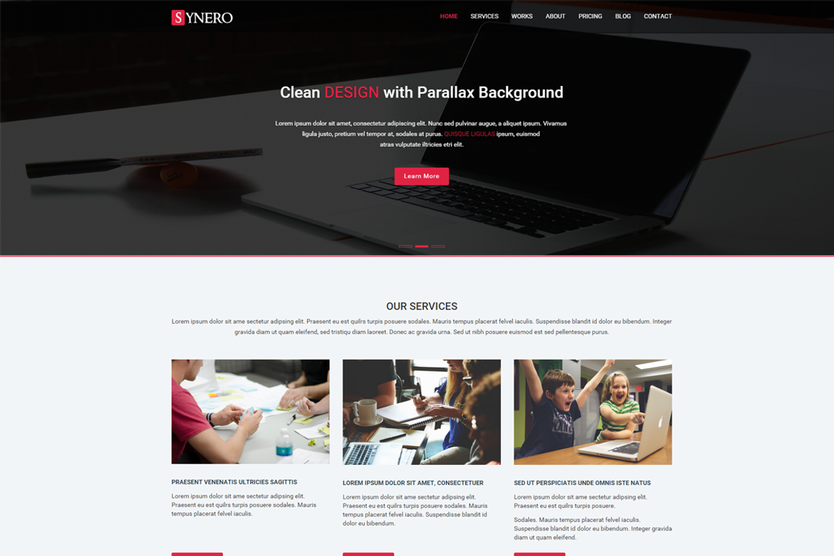 Synero - One page Multipurpose Theme, a HTML Template by Pichforest Studio