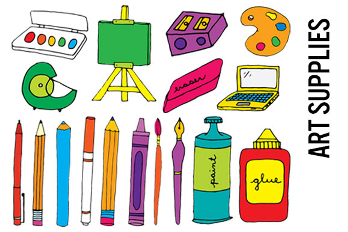 Art Supplies Clip Art - Hi Res PNGs, an Illustration by Pepper