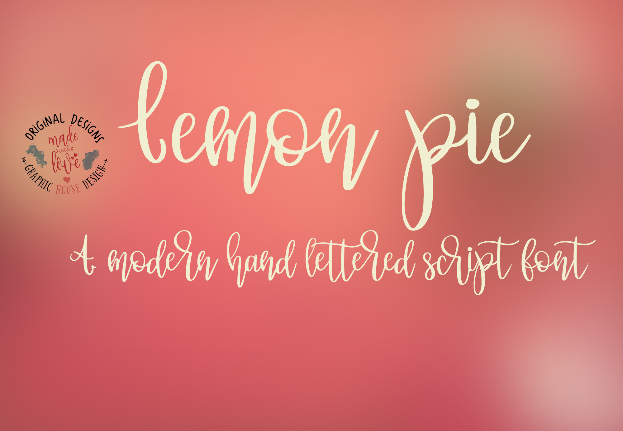 Lemon Pie Hand Lettered Script Font, a Script Font by Graphic House ...