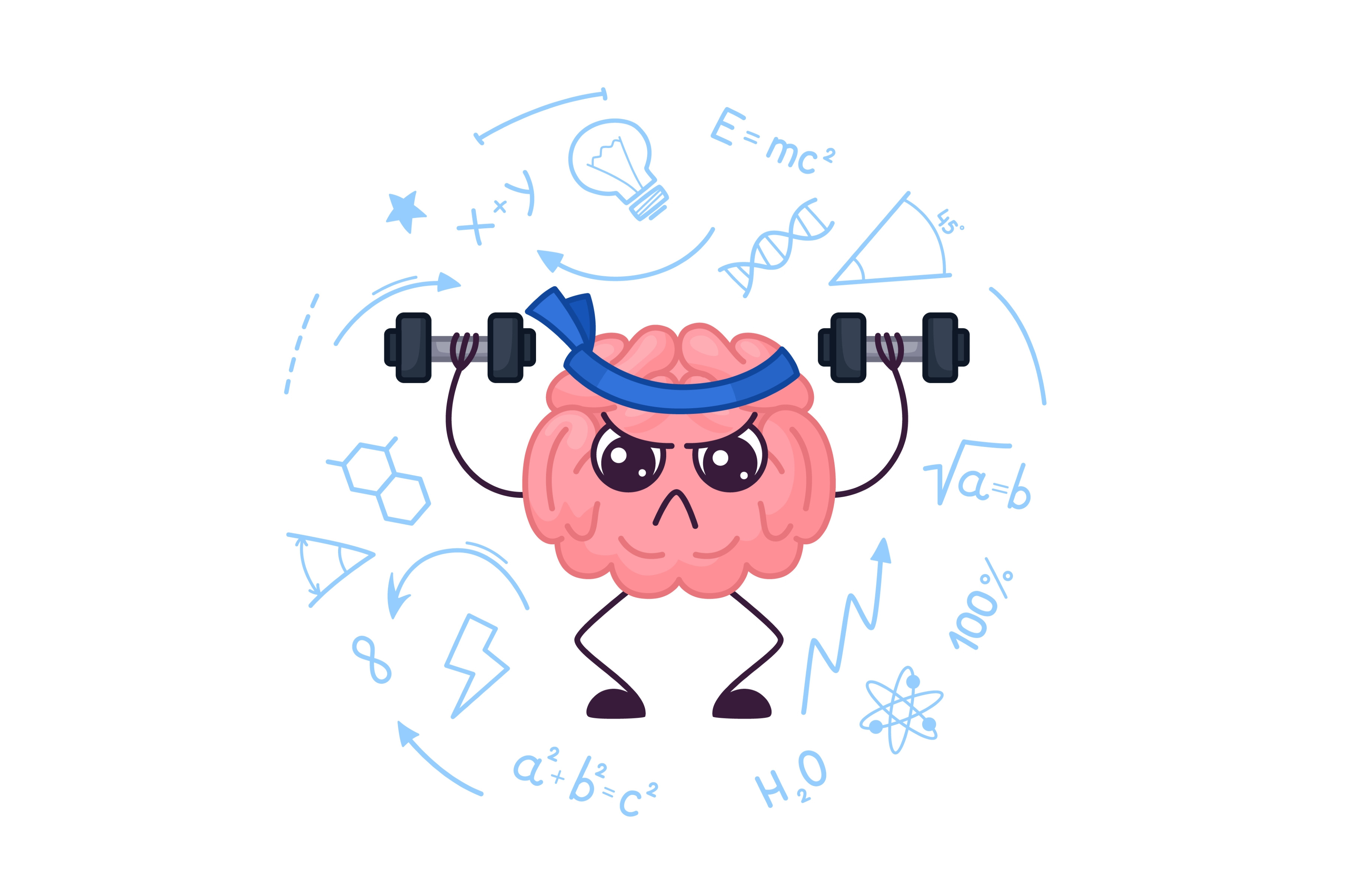 Strong brain training. Knowledge, a Background Graphic by LadadikArt