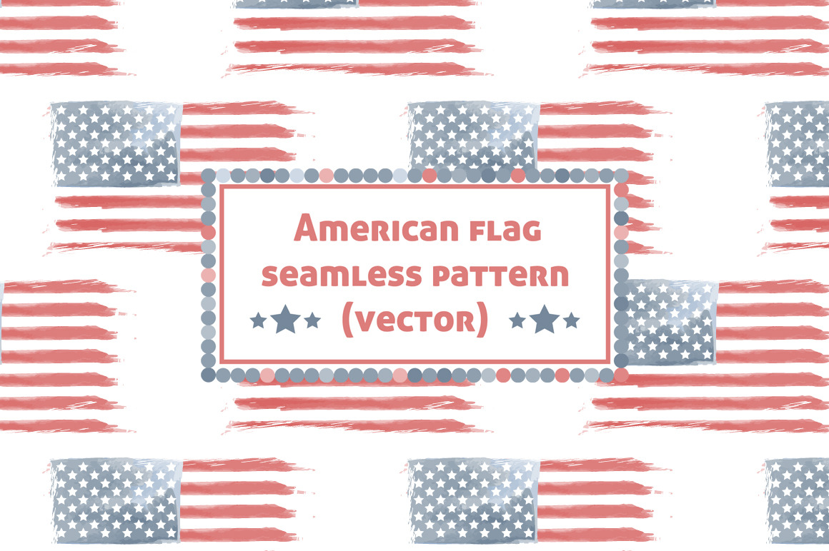 American Flag pattern (vector), a Pattern Graphic by Valerie Bodnar