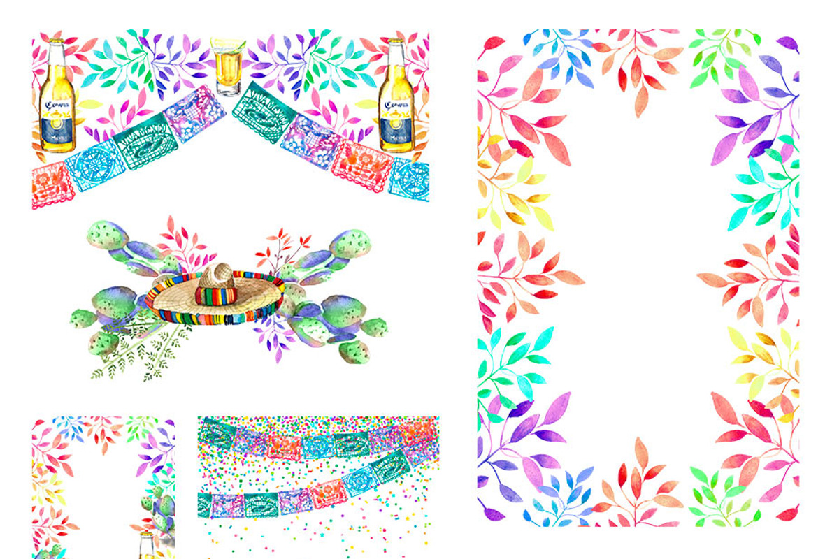 Mexican Fiesta watercolor Clip art, a Person Illustration by CpandoShop