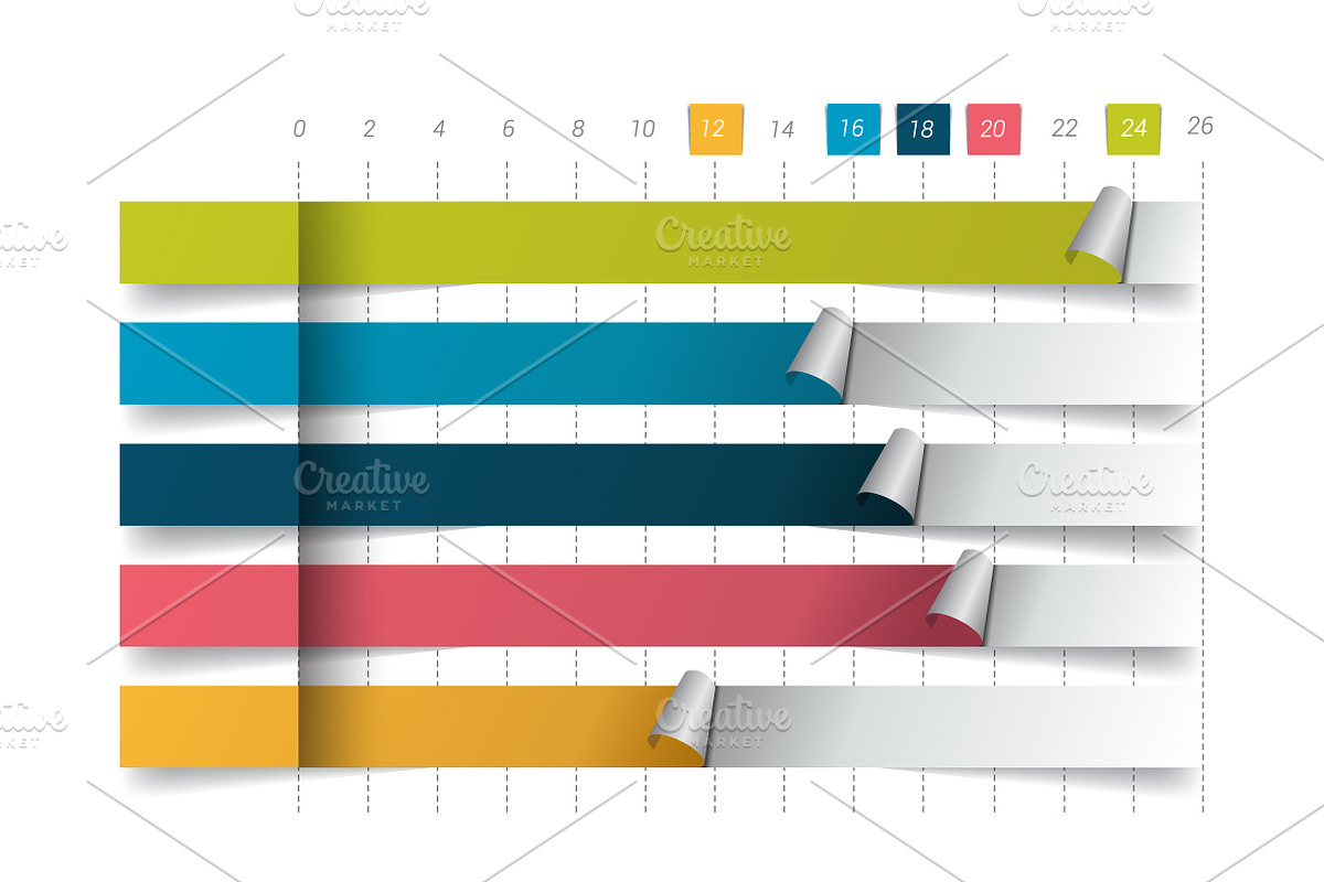 Flat chart, graph., a Templates & Theme by VectorAN