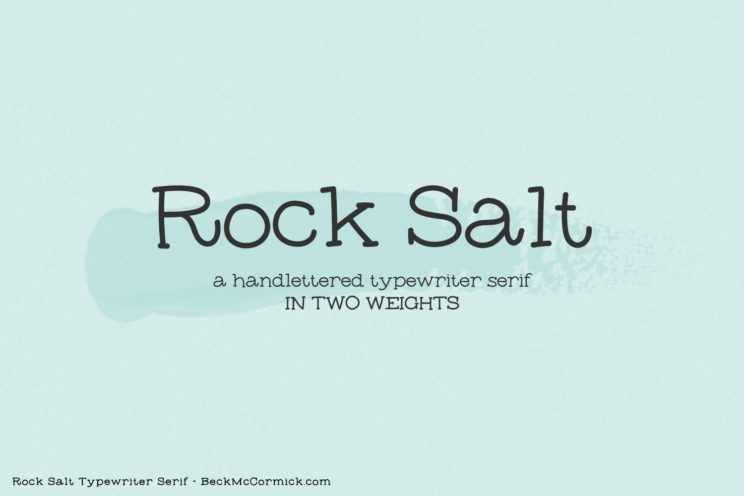 Rock Salt Typewriter Serif Font, a Font by Beck McCormick