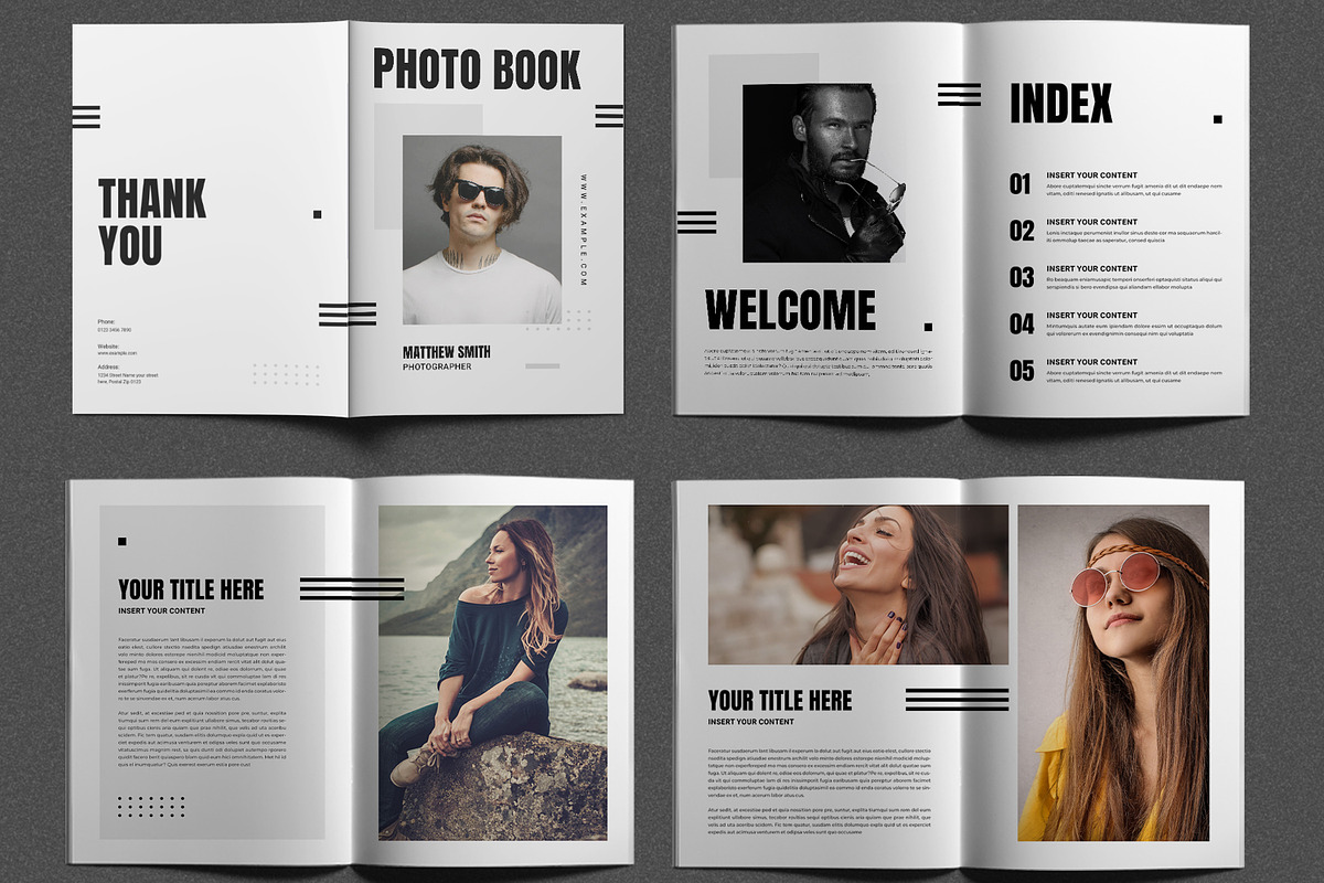 Photobook Magazine Template Layout