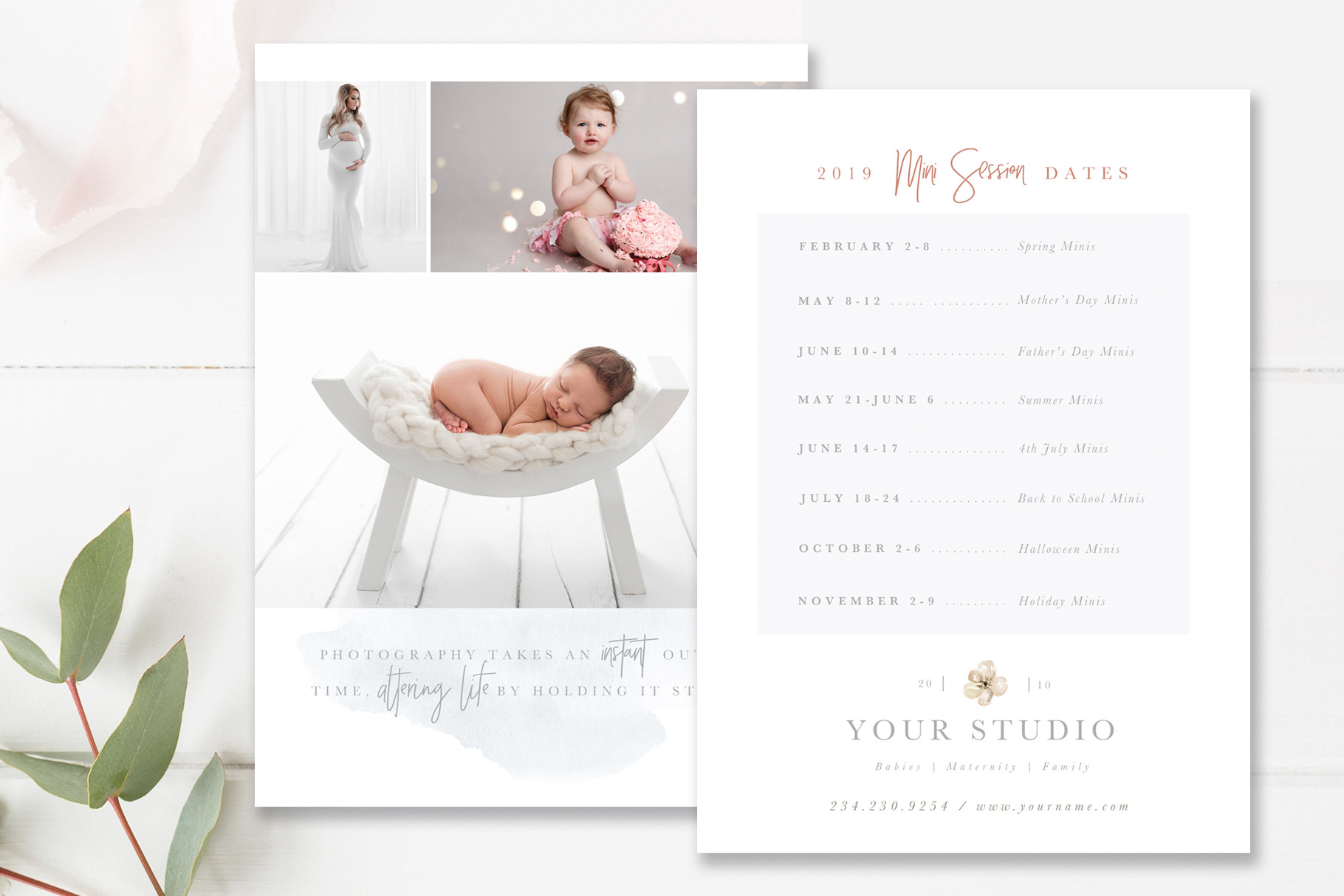 Mini Session Dates Flyer Template, a Flyer Template by By Stephanie Design