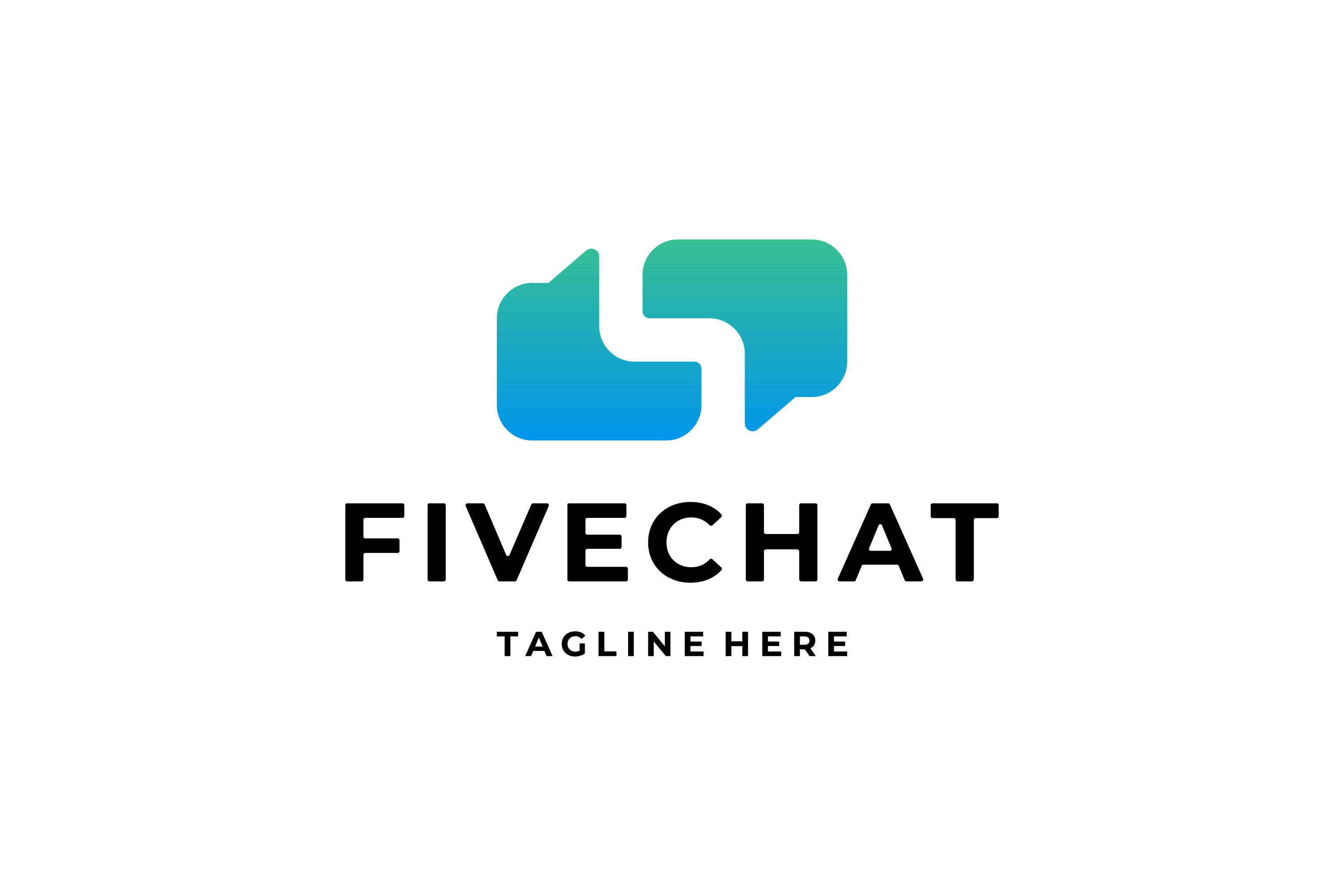 Five Chat Logo | Branding & Logo Templates ~ Creative Market