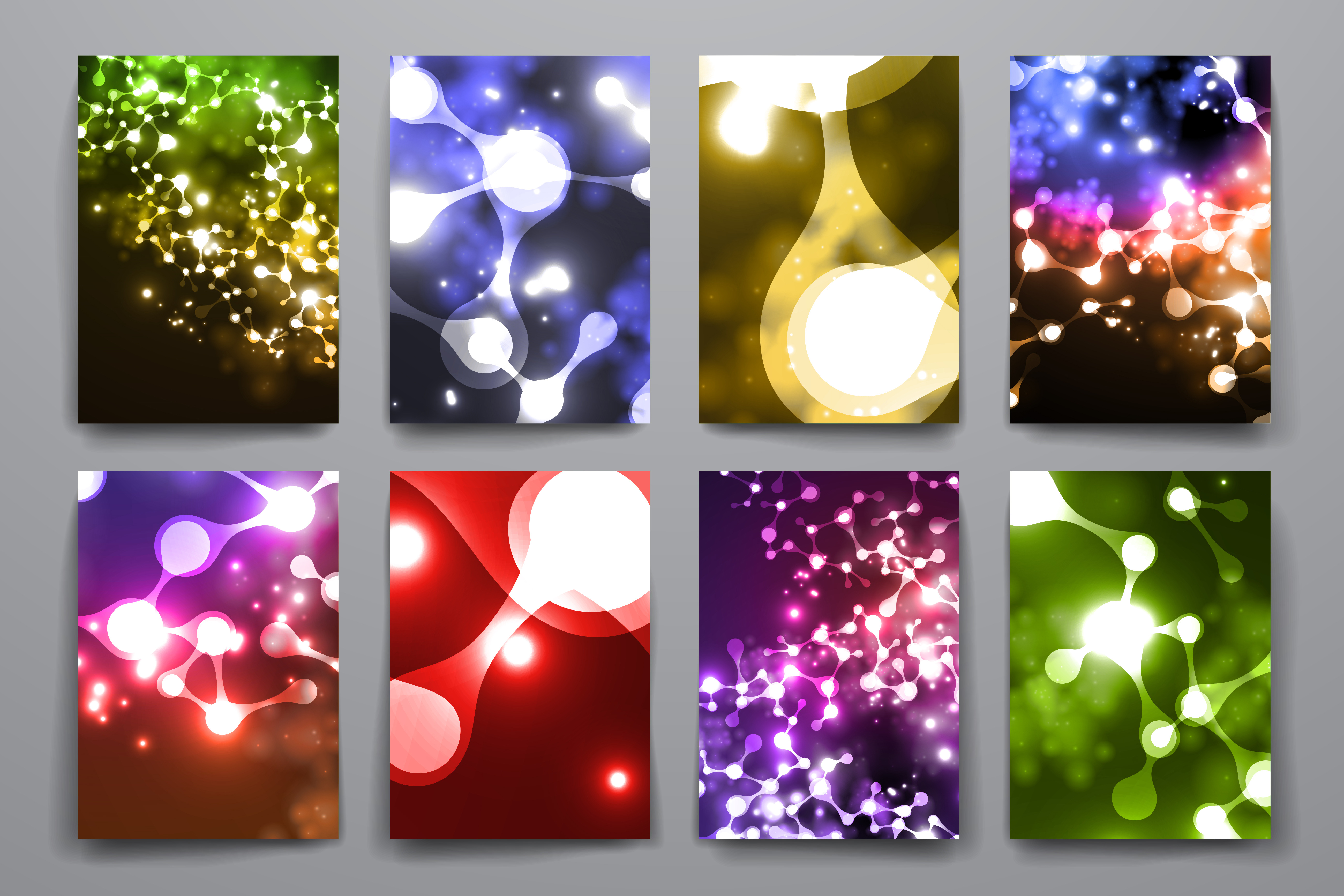 Set of neon structure templates, a Brochure Template by Palau