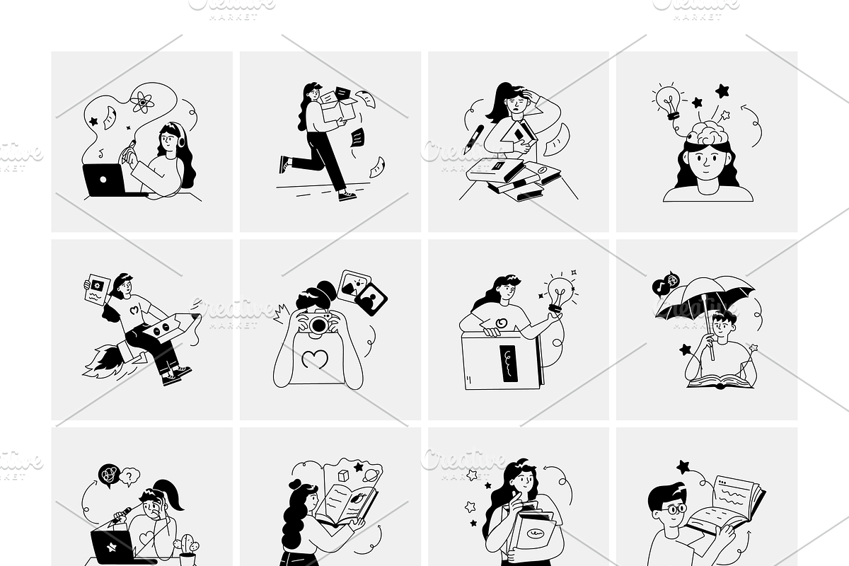 Animated Reading Mini Illustrations