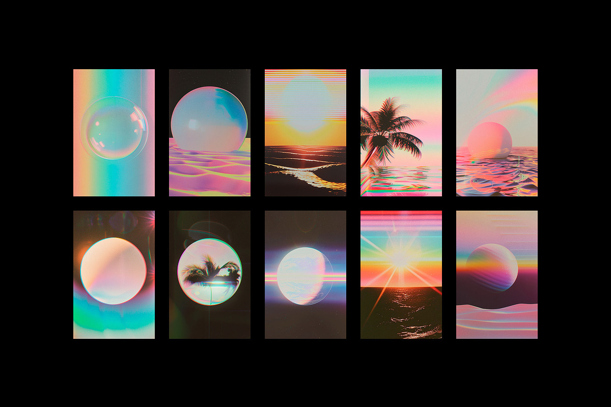 Vaporwave Collage Kit, an Object Graphic by pixelbuddha.net