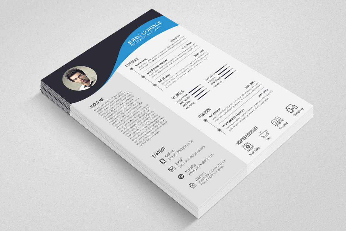 Clean Ms Word CV Resume Template, a Resume Template by Psd Templates