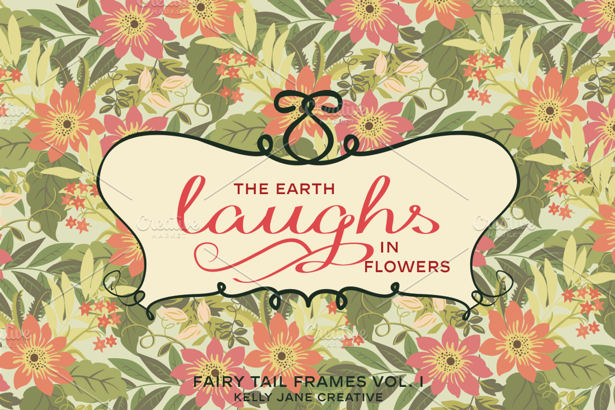 Hand Drawn Vintage Frames, an Illustration by Kelly Jane Creative
