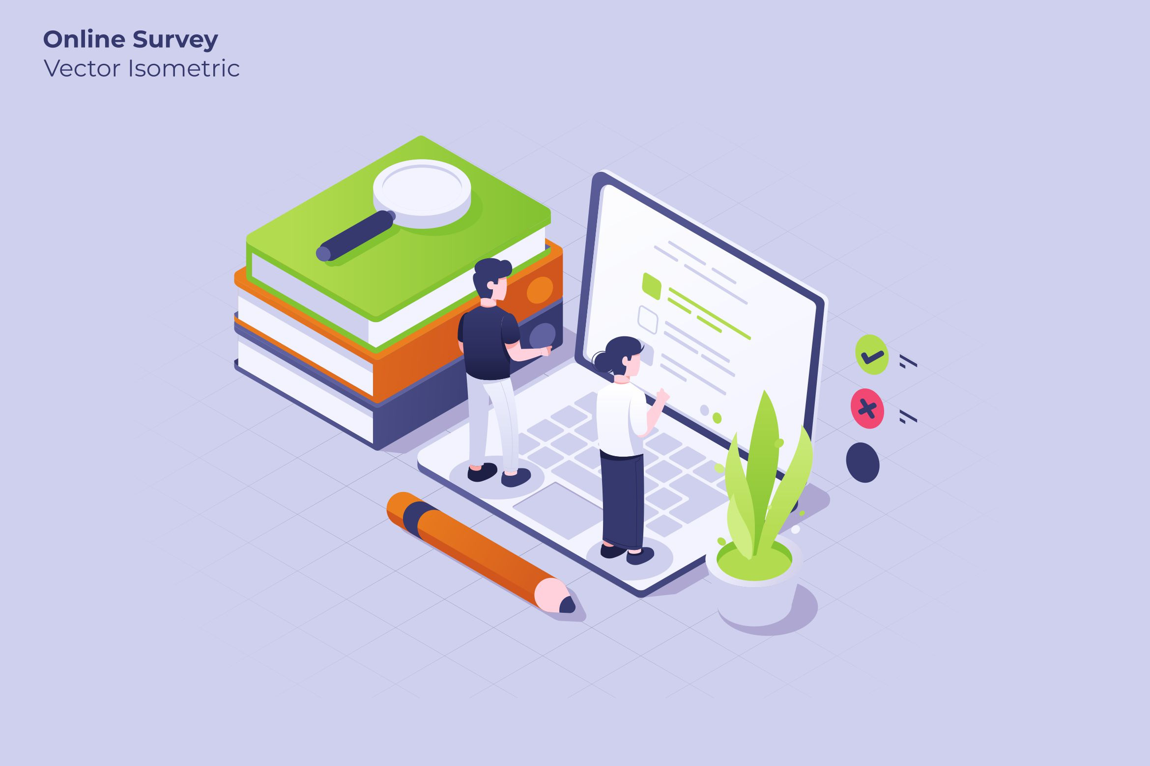 Online Survey - Vector Illustration, an Illustration by AQR Studio