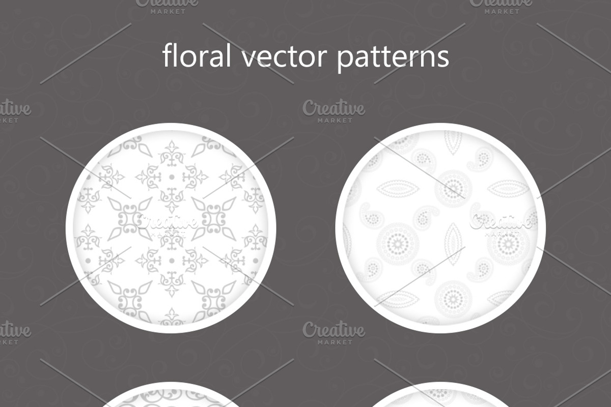 10 Floral Vector Patterns, a Pattern Graphic by DeepDesign