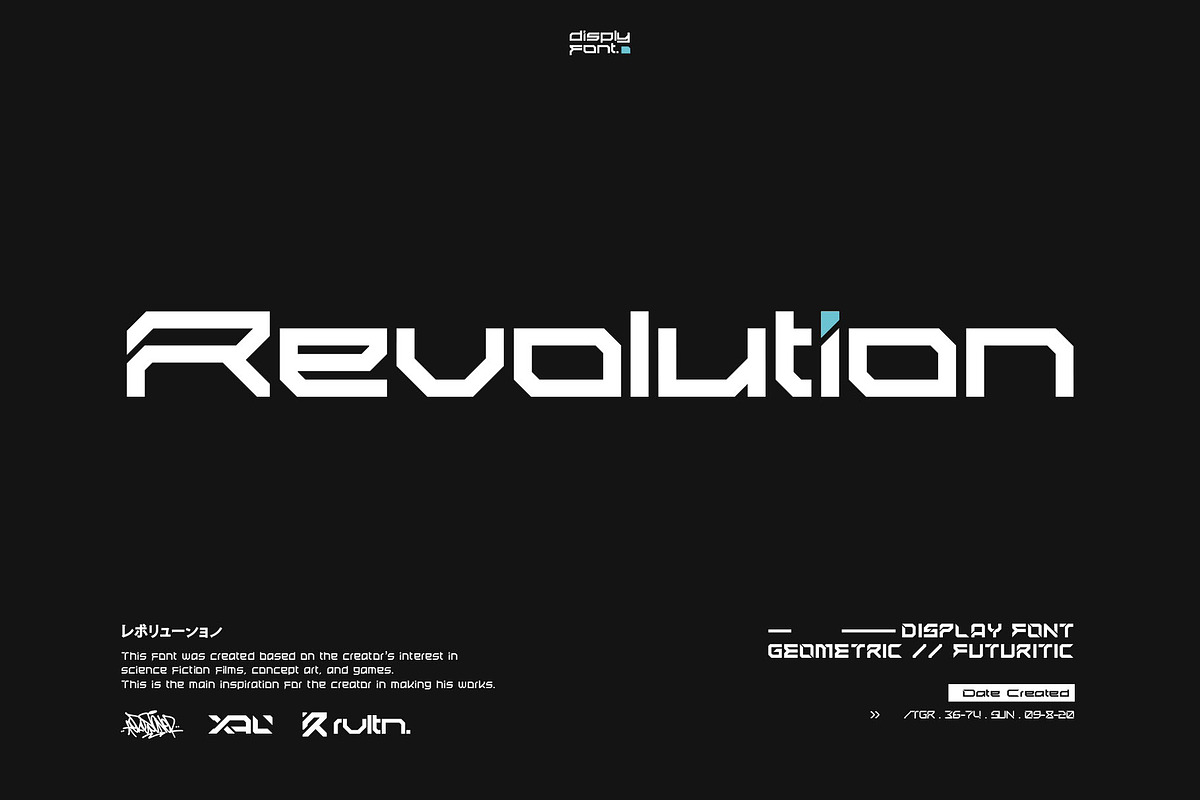 Revolution display, a Font by XAL | Creative Market